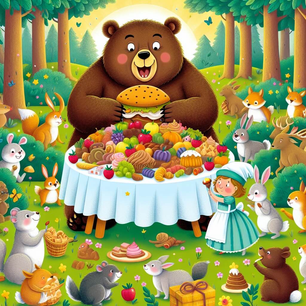 El Oso Hambriento y la Tarta de Miel | Cuento divertido con un animal ...